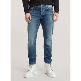 G-Star Raw 5-Pocket-Jeans G-STAR "3301 Regular Tapered Jeans", Damen, Gr. 26, L&auml;nge 30, vintage azure, Obermaterial: 2% Elasthan, Jeans 5-Pocket-Jeans