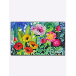 Fu&szlig;matte Salonloewe Gr. 2, gr&uuml;n, bunt, B:50cm H:7mm L:75cm, Kunstfaser, Polyamid, Teppiche, Fu&szlig;matte