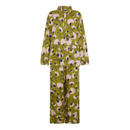 Lily & Lionel Pyjama LILY AND LIONEL "Evie Long Sleeve Print Pyjama Set Damen", Damen, Gr. S, gr&uuml;n, 100% Viskose, Homewear-Sets Pyjama