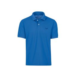 Poloshirt TRIGEMA "TRIGEMA Poloshirt DELUXE Piqu&eacute;", Herren, Gr. 5XL, blau (electric, blau), 100% Baumwolle, Basic, Shirts