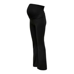 Stretch-Umstandshose Only Maternity "OLMFEVER STRETCH FLAIRED PANTS JRS NOOS", Damen, Gr. L (40), N-Gr, schwarz, Jersey, Obermaterial: 95% Polyester, 5% Elasthan, unifarben, regular fit normal, Hosen