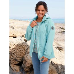 Langjacke Casual Looks, Damen, Gr. 24, ozean, 89% Polyester, 11% Polyamid, Besatz:100% Polyester, Kapuzenfutter:100% Polyester, unifarben, Jacken Langjacke