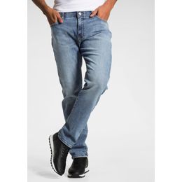 Slim-fit-Jeans Lee "Extrem Motion Slim", Herren, Gr. 33, Länge 34, blau (lenny), Denim/Jeans, Obermaterial: 77% Baumwolle, 21% Polyester, 2% Elasthan, schmal lang, Jeans Slim-fit-Jeans, Extreme Motion Stretchware