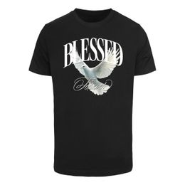 T-Shirt MisterTee "MisterTee Blessed Forever Tee", Damen, Gr. S, schwarz, 100% Baumwolle, bedruckt, normal, Rundhals, Shirts T-Shirt