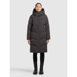 Steppmantel Khujo "GRAYA2", Damen, Gr. XS, winter grau, 88% Polyester, 12% Polyamid, unifarben, eingesetzt elastischer Bund mit Windstopper, M&auml;ntel Steppmantel