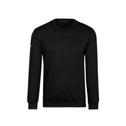 Sweatshirt TRIGEMA "TRIGEMA Sweatshirt aus Biobaumwolle", Damen, Gr. S, schwarz, 75% Baumwolle (Biobaumwolle kbA), 25% Baumwolle (recycelt), Basic, Sweatshirts Sweatshirt