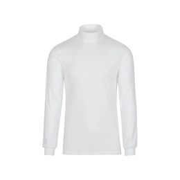 Rollkragenshirt TRIGEMA "TRIGEMA Langarm Ski- und Sport-Rollkragenpullover", Damen, Gr. XXL, weiß, 100% Baumwolle (Bio-Baumwolle kbA), Basic, Shirts