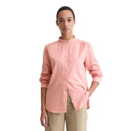 Langarmbluse MARC O'POLO "aus softem Baumwoll-Satin", Damen, Gr. 34, natural rose, Obermaterial: 100% Baumwolle, unifarben, relaxed fit normal, Manschette, Blusen