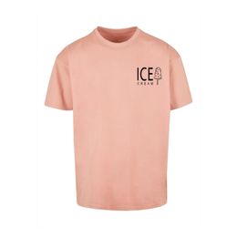 T-Shirt Merchcode "Merchcode Ice Cream Oversized T-shirt", Damen, Gr. L, amber, 100% Baumwolle, bedruckt, oversize, Rundhals, Shirts T-Shirt