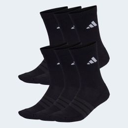 Damen Funktionssocken "C ESS CRW 6PP", adidas Performance, Gr. XLschwarz, schwarz, wei&szlig;, Obermaterial: 56% Baumwolle, 40% Polyester, 3% Elasthan, 1%