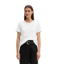 Marc O'Polo T-Shirt MARC O'POLO "aus Organic Cotton SIngle Jersey", Damen, Gr. L, wei&szlig;, Obermaterial: 100% Baumwolle, unifarben, Basic, skinny fit, Shirts T-Shirt