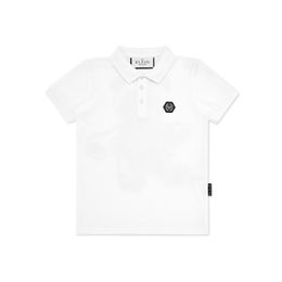 Poloshirt Philipp Plein "Teddy", Jungen, Gr. 8, 01, weiß, Obermaterial: 100% Baumwolle, Shirts