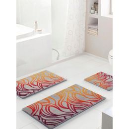 Badematte Grund Gr. 1, orange, grau, rechteckig (50cm x 60cm ), 1 Stk., Badematten, Badematte