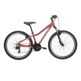 Mountainbike KROSS "Lea 1.0 rot" Gr. 33, rot, schwarz, Fahrräder, 33cm, 26 Zoll (66,04cm) hinten: 26 Zoll (66,04cm)