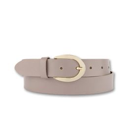 Bernd G&ouml;tz Lederg&uuml;rtel BERND G&Ouml;TZ "Lederg&uuml;rtel mit aparter fl&auml;chiger Goldschlie&szlig;e", Damen, Gr. 100, helltaupe, Rindsleder, G&uuml;rtel Lederg&uuml;rtel