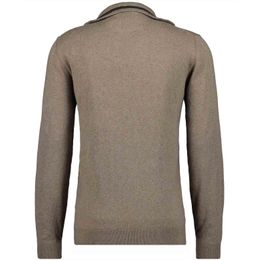Rundhalspullover Ragman, Herren, Gr. 50, braun (camel), 95% Baumwolle 5% Kaschmir, hoch geschlossener Ausschnitt, Pullover Rundhalspullover