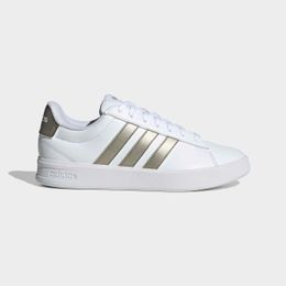 Damen Sneaker "GRAND COURT 3.0", adidas Sportswear, Gr. 38,5cloud wei&szlig;, cyber metallic, cloud wei&szlig;, Synthetik, Textil, Schuhe
