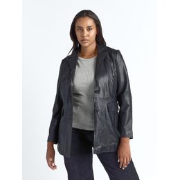 Blouson Maze "42023100", Damen, Gr. 44, schwarz, Obermaterial: 100% Lammleder; Innenfutter: 100% Baumwolle; Ärmelfutter: 100% Polyester; Strickmaterial: 95% Baumwolle, 5% Elasthan, Jacken Blouson