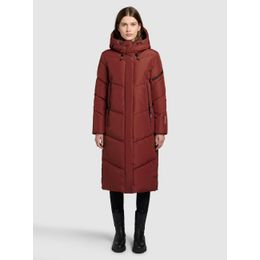 Steppmantel Khujo "SONJE6", Damen, Gr. L, dunkelrot, 100% Polyester, unifarben, loose fit, eingesetzt elastischer Bund, M&auml;ntel Steppmantel
