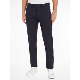 Chinohose Tommy Hilfiger "Chino Bleecker 1985 PIMA CO", Herren, Gr. 32, L&auml;nge 32, blau, Obermaterial: 96% Baumwolle, 4% Elasthan, normal, Hosen Chinohose