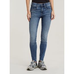 G-Star Raw 5-Pocket-Jeans G-STAR "Lhana Skinny Jeans", Damen, Gr. 24, L&auml;nge 32, faded cascade, Obermaterial: 65% Baumwolle, 27% Baumwolle, 6% Elastomultiester, 2% Elasthan, Jeans 5-Pocket-Jeans