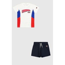 Shirt & Shorts Champion, M&auml;dchen, Gr. 80, wht, nny, bai,, Obermaterial: 100% Baumwolle, KOB Set-Artikel, f&uuml;r Kinder