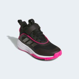 Basketballschuh ADIDAS PERFORMANCE "OWNTHEGAME 3.0", Mädchen, Gr. 28, core schwarz, iron metallic, shock pink, Synthetik, Textil, Schuhe