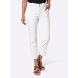 Bequeme Jeans Inspirationen, Herren, Gr. 44, Normalgr&ouml;&szlig;en, ecru, 81% Baumwolle, 17% Polyester, 2% Elasthan, unifarben, 7/8-L&auml;nge, Jeans