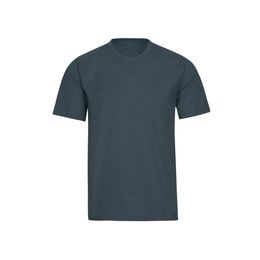T-Shirt TRIGEMA "TRIGEMA T-Shirt DELUXE Baumwolle", Herren, Gr. L, grau (anthrazit), 100% Baumwolle, Basic, Shirts T-Shirt