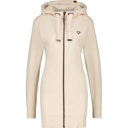 alife and kickin Kapuzensweatjacke ALIFE & KICKIN "Damen JasinaAK A", Damen, Gr. L, chalk, 100% Baumwolle, Sweatjacken