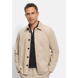 Langarmhemd OLYMP "OLYMP Casual, Overshirt, Freizeithemd, Kent", Herren, Gr. L, Normaler Arm, sanftes wei&szlig;, 100% Baumwolle, Hemden