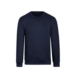 Sweatshirt TRIGEMA "TRIGEMA Sweatshirt", Damen, Gr. S, blau (navy), 70% Baumwolle, 30% Polyester, Basic, Sweatshirts Sweatshirt