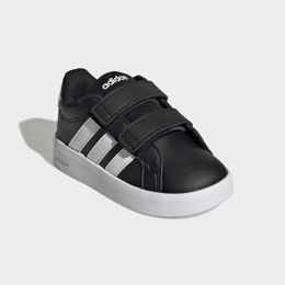 Jungen Sneaker "GRAND COURT 3.0 KIDS", adidas Sportswear, Gr. 27core schwarz, cloud wei&szlig;, cloud wei&szlig;, Synthetik, Textil, Schuhe
