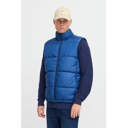 Steppweste Blend "BHVest", Herren, Gr. 3XL, estate blau, 100% Polyester, unifarben, Basic, regular fit normal, Westen Steppweste, Stilvolle Basic Steppweste mit Taschen und Patch
