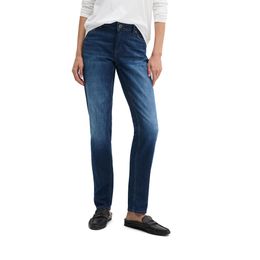 Marc O'Polo Slim-fit-Jeans MARC O'POLO "aus stretchigem Cashmere-Touch-Denim", Damen, Gr. 26, L&auml;nge 32, blau (commercial dunkelblau wash), Obermaterial: 92% Baumwolle, 6% Elastomultiester, 2% Elasthan, unifarben, slim fit normal, Jeans Slim-fit-Jeans