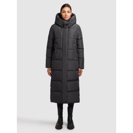 Steppmantel Khujo "SOULANI4", Damen, Gr. L, steel grau, 100% Polyester, unifarben, loose fit, eingesetzt elastischer Bund, M&auml;ntel Steppmantel, Topseller