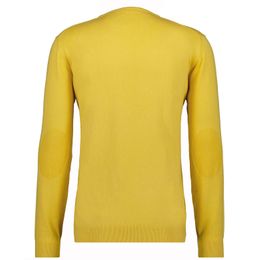 Rundhalspullover Ragman, Herren, Gr. 54, gelb (zitrone, 532), 95% Baumwolle 5% Cashmere, Rundhals, Pullover Rundhalspullover