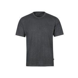 T-Shirt TRIGEMA "TRIGEMA T-Shirt DELUXE Baumwolle", Herren, Gr. 5XL, grau (anthrazit, melange), 100% Baumwolle, Basic, Shirts T-Shirt