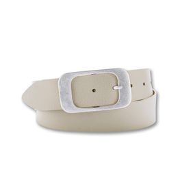 Bernd G&ouml;tz Lederg&uuml;rtel BERND G&Ouml;TZ "Lederg&uuml;rtel mit aparter, gro&szlig;fl&auml;chiger Designschlie&szlig;e", Damen, Gr. 100, creme, Rindsleder, G&uuml;rtel Lederg&uuml;rtel