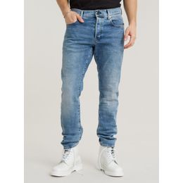 G-Star Raw 5-Pocket-Jeans G-STAR "3301 Regular Tapered Jeans", Damen, Gr. 34, L&auml;nge 38, lt indigo aged, Obermaterial: 2% Elasthan, Jeans 5-Pocket-Jeans