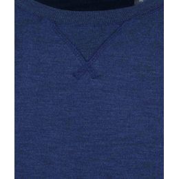 Sweatshirt Ragman, Herren, Gr. S4648, blau (jeansblau, 071), 80% Baumwolle 20% Polyester, regular fit, Sweatshirts Sweatshirt