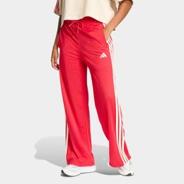 Sporthose adidas Sportswear "W STA SEAS PT", Damen, Gr. M, N-Gr, pure ruby, sanftes wei&szlig;, crystal linen, Obermaterial: 100% Polyester, Hosen Sporthose