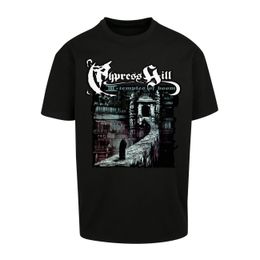 T-Shirt MisterTee "MisterTee Herren Cypress Hill Temples of Boom Oversize Tee", Damen, Gr. S, schwarz, 100% Baumwolle, unifarben, oversize, Rundhals, Shirts T-Shirt