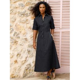 Jeanskleid Heine "Kleid", Damen, Gr. 40, Normalgr&ouml;&szlig;en, schwarz denim, Denim/Jeans, 81% Baumwolle, 17% Polyester, 2% Elasthan, unifarben, lang, Kleider