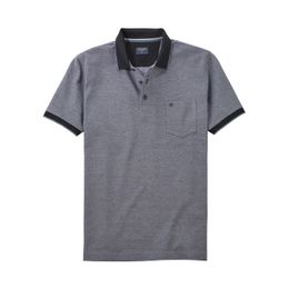 Poloshirt OLYMP "Casual", Herren, Gr. L, schwarz, Piqué, Obermaterial: 100% Baumwolle, Shirts, Two-Tone Piqué, Seitenschlitzen im Saum