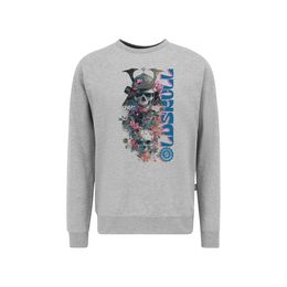 Oldskull Sweatshirt 'Xtreme Samurai Skull Logo Graphic' male Grey size M