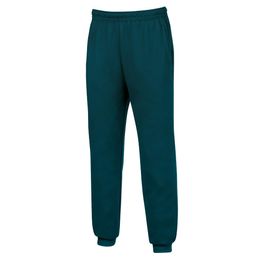 Sweathose TRIGEMA "TRIGEMA Jogginghose", Damen, Gr. L, US-Größen, blau (saphir), 70% Baumwolle, 30% Polyester, Hosen Sweathose