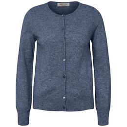 Peter Hahn - Strickjacke aus 100% Premium-Kaschmir, blau, Gr. 44 / L - Kaschmir