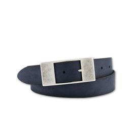 Bernd G&ouml;tz Lederg&uuml;rtel BERND G&Ouml;TZ "Lederg&uuml;rtel mit dekorativer, fl&auml;chiger Designschlie&szlig;e", Damen, Gr. 100, marine, Rindsleder, G&uuml;rtel Lederg&uuml;rtel