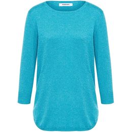 Peter Hahn - Rundhals-Pullover aus Seide und Kaschmir, t&uuml;rkis, Gr. 48 / XL - Seide